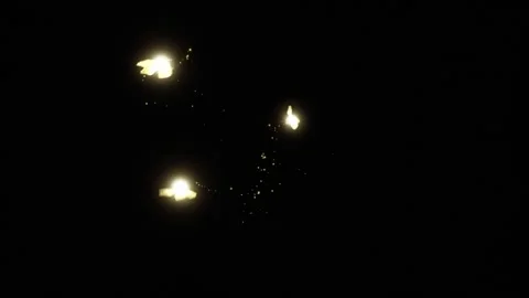 Fairy Particle Swirl Overlay on Black | Stock Video | Pond5