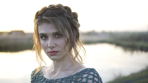 Fairy Tale Princess Bride Walking alone ... | Stock Video | Pond5