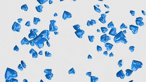 Fairy Tale Romance: Hearts Falling Anima... | Stock Video | Pond5
