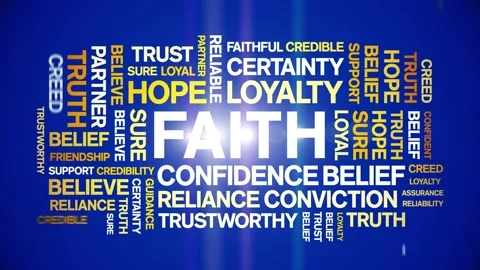 Faith animated word cloud,animation tag ... | Stock Video | Pond5