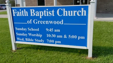 Faith Baptist Church Signage | Stock Video | Pond5