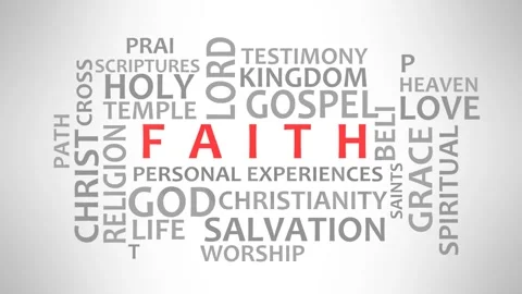 Faith theme typography animation, consis... | Stock Video | Pond5