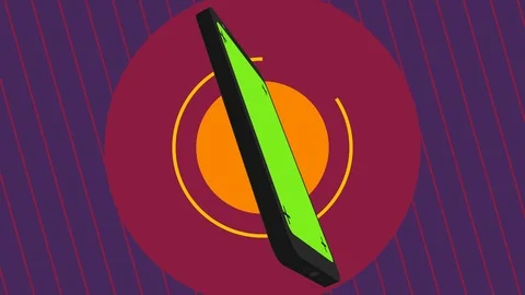 Fake 2D - 3D black phone animation. Mock... | Stock Video | Pond5