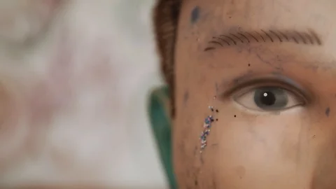 Fake abstract dummy head close up stock ... | Stock Video | Pond5