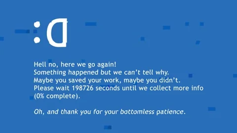 Blue Screen Of Death Stock Video Footage | Royalty Free Blue Screen Of ...