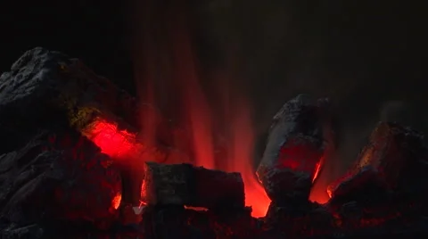 fake fire place realistic | Stock Video | Pond5