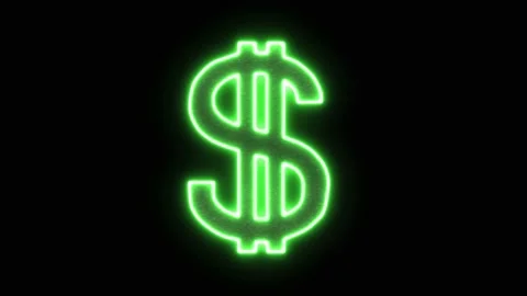 Fake Green Dollar money symbol, money ne... | Stock Video | Pond5