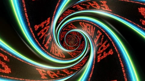 FAKE NEWS Text on the Led Walls Animatio... | Stock Video | Pond5