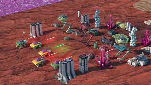 Fake Sci-Fi RPG loop video game gameplay... | Stock Video | Pond5