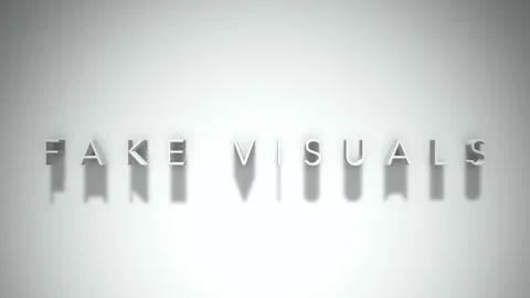 fake visuals 3D title animation white te... | Stock Video | Pond5