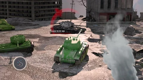 Fake war of tanks RPG Video Game Gamepla... | Stock Video | Pond5