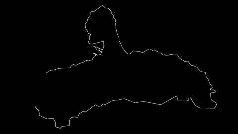 Falcon state map of Venezuela outline an... | Stock Video | Pond5