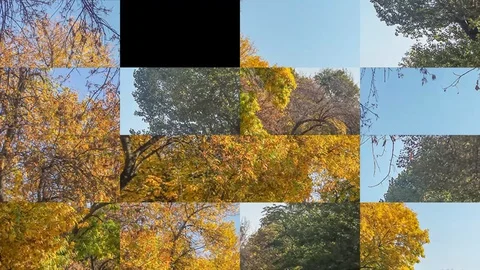 Fall Autumn Wallpaper Sliding Block Puzz... | Stock Video | Pond5