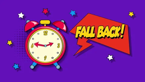 fall back - Alarm clock animation. | Stock Video | Pond5