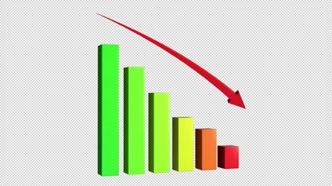 Fall Chart with transparent (alpha) back... | Stock Video | Pond5