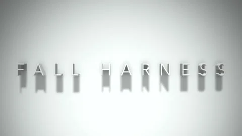 fall harness 3D title animation white te... | Stock Video | Pond5