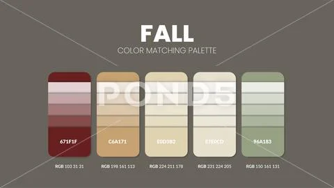 Fall theme color palettes or color schemes are trends combinations and ...