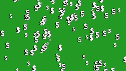 Falling 3D Dollar signs symbol 4k animat... | Stock Video | Pond5
