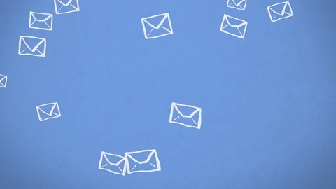 Falling Animated Letters On Blue Paper T... | Stock Video | Pond5