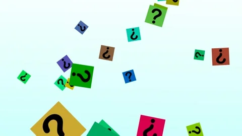 Falling animated question marks full col... | Stock Video | Pond5