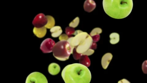 Falling APPLE, Fruits Animation, Backgro... | Stock Video | Pond5