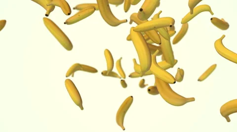 Falling Banana Stock Footage ~ Royalty Free Stock Videos | Pond5