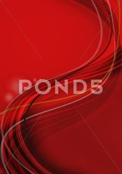 Falling beam curved stripes on red gradient background ~ Clip Art #49995435