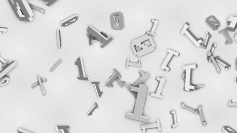 Falling Binary Code Numbers, Zero and On... | Stock Video | Pond5