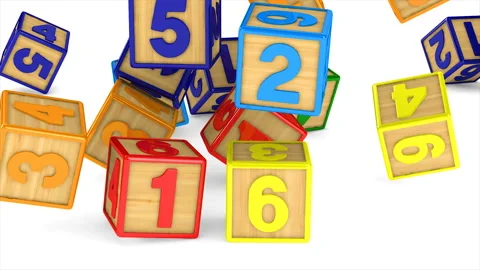 Number Block Stock Video Footage | Royalty Free Number Block Videos | Pond5