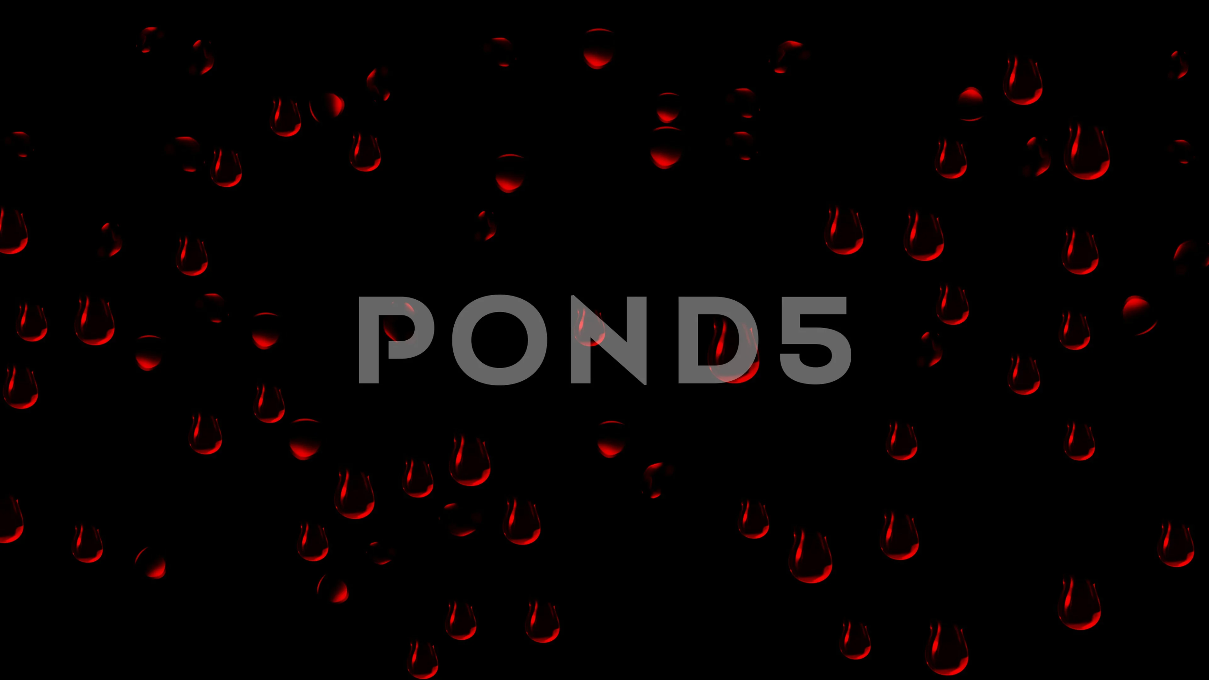 Blood Drops Falling Black Background