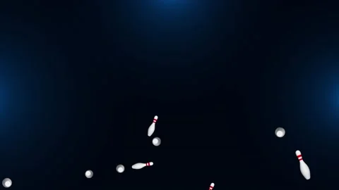 Falling Bowling Pins animated background... | Stock Video | Pond5