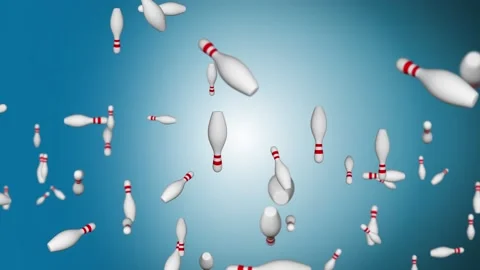 Falling Bowling Pins animated background... | Stock Video | Pond5