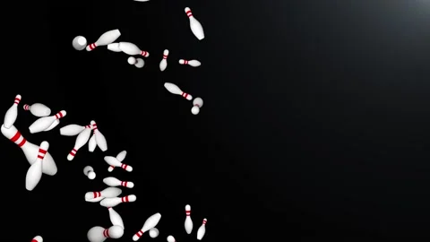 Falling Bowling Pins animated background... | Stock Video | Pond5