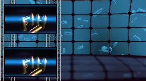 Falling Bullets Looping Virtual Set | Stock Video | Pond5