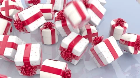 Falling Christmas gift boxes | Stock Video | Pond5