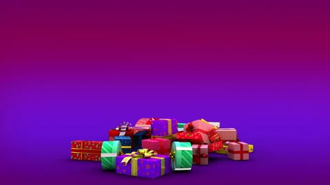 Falling Christmas gift boxes with separa... | Stock Video | Pond5