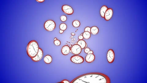 Falling Clocks Animation, Technology Bac... | Stock Video | Pond5