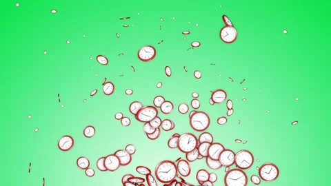 Falling Clocks Animation, Technology Bac... | Stock Video | Pond5