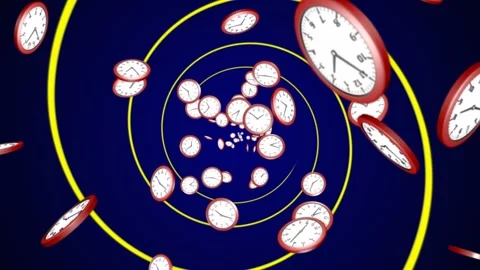 Falling Clocks Animation, Technology Bac... | Stock Video | Pond5
