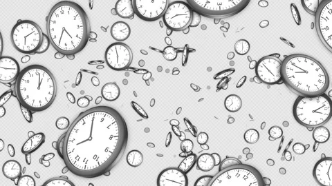 Falling Clocks Animation, Technology Bac... | Stock Video | Pond5