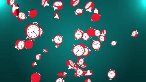 Falling Clocks Background, Animation, Re... | Stock Video | Pond5
