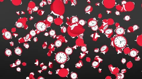 Falling Clocks Background, Animation, Re... | Stock Video | Pond5