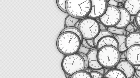 Falling Clocks Transition Animation, Tec... | Stock Video | Pond5