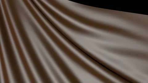 Falling coffee color fabric 3D. | Stock Video | Pond5