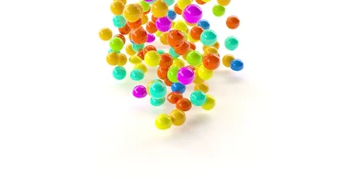 Falling colorful balls kids plastic toys... | Stock Video | Pond5