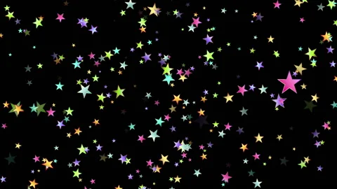 Colorful Stars Falling Stock Footage ~ Royalty Free Stock Videos | Pond5