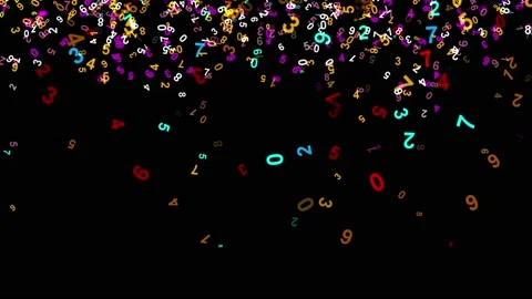 Falling colorful numbers motion graphics... | Stock Video | Pond5