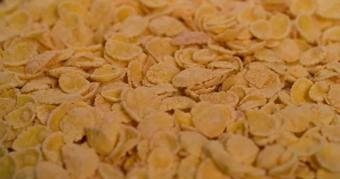 Falling Corn Flakes background 4K video | Stock Video | Pond5
