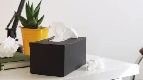 falling of crumpled paper towel on table... | Stock Video | Pond5