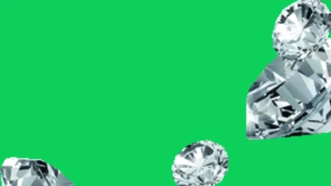 Falling diamond 4K animation with green ... | Stock Video | Pond5
